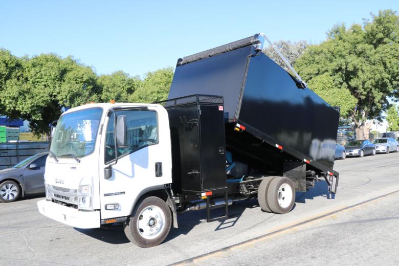 2025 Isuzu NPR HD 12ft Waste and Junk Removal Dump with tunnel box ...